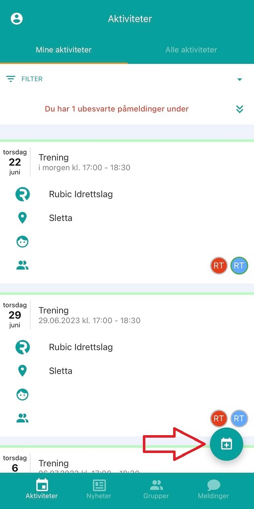 Hvordan opprette en aktivitet? – Rubic AS Kundesenter