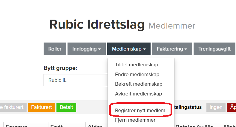 Hvordan registrere eksterne medlemmer? – Rubic AS Kundesenter